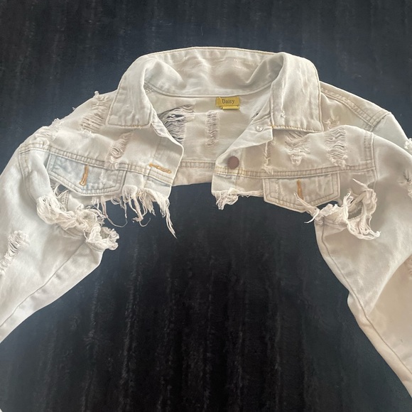 Daisy | Jackets & Coats | Daisy Half Cropped Jean Jacket | Poshmark